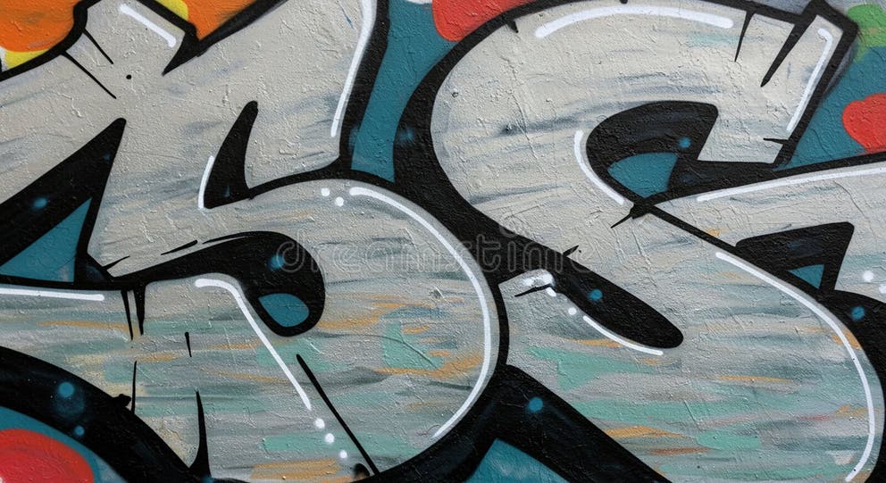 Colorful Graffiti Featuring Bold, Overlapping Letters with Dynamic ...