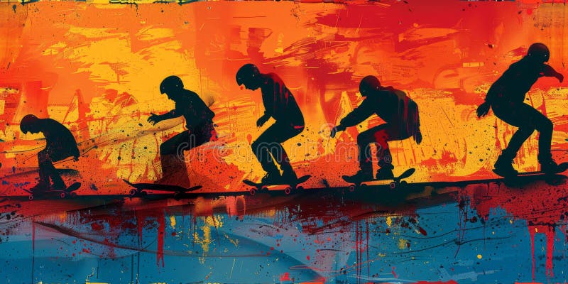 Colorful Graffiti Print. Seamless Pattern with Different Text and ...