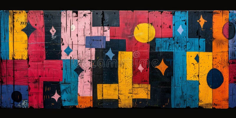 Colorful Graffiti Print. Seamless Pattern with Different Text and ...