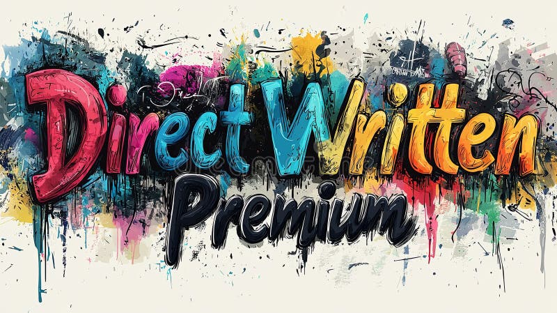 Vibrant Graffiti Art with Direct Written Premium Lettering Stock ...