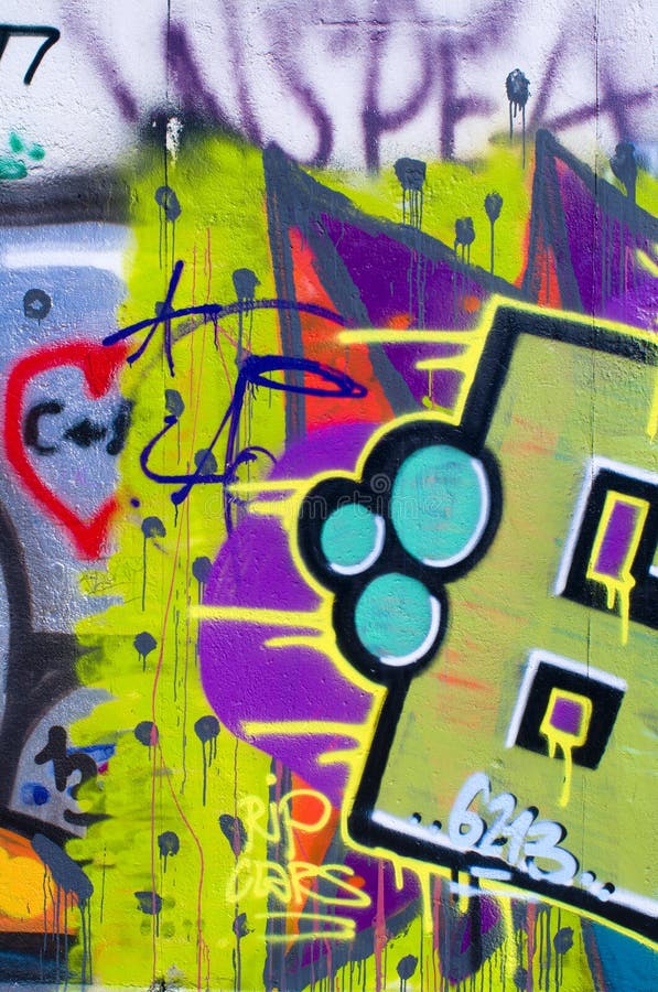 Colorful Graffity editorial photo. Image of grunge, conceptualism ...