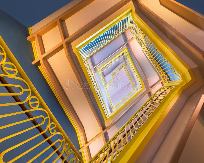 Colorful Grainger Engineering Library Staircase Editorial Stock Photo ...