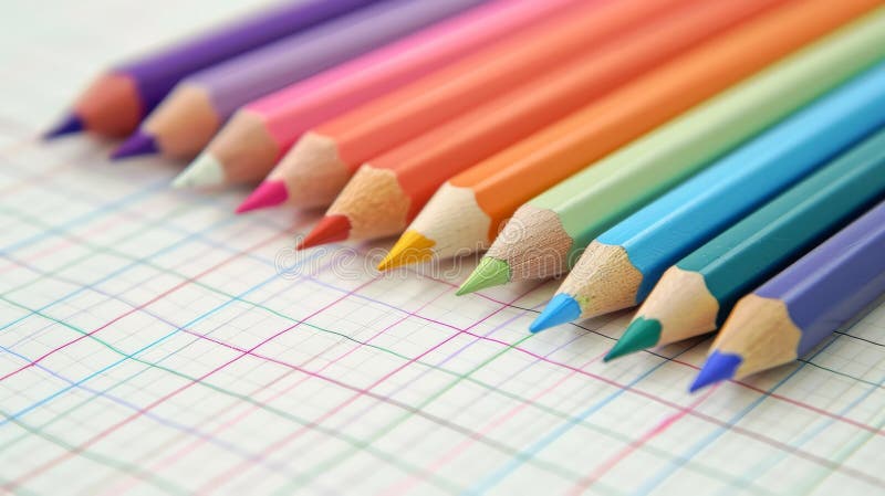 Colorful Graph Paper for Creative Expression Stock Illustration ...