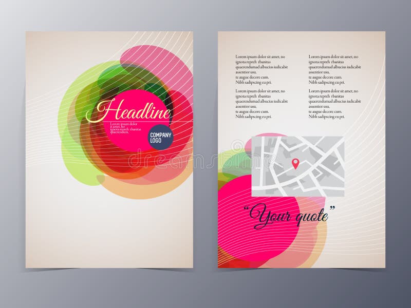 Colorful Graphic Design Element Flyer Template Stock Vector ...