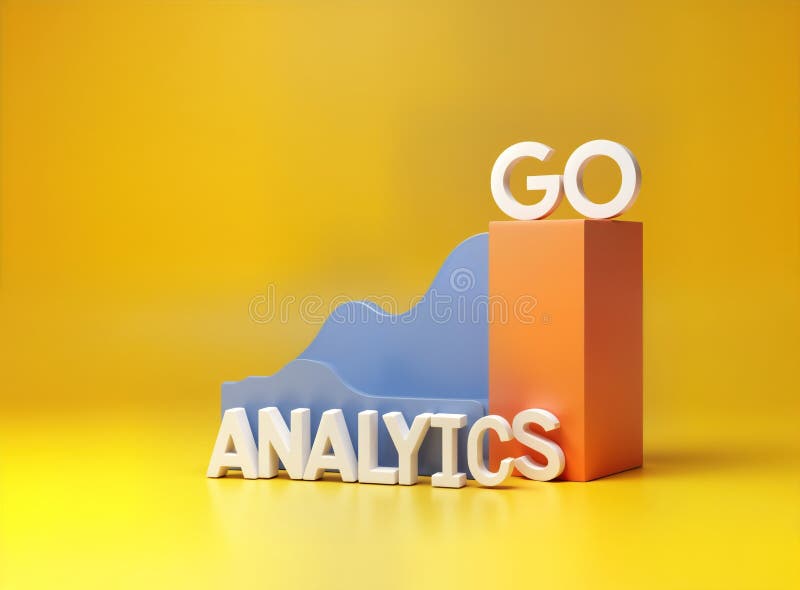 Colorful Graphic Design Shows Words Analytics, Go. Modern Presentation ...