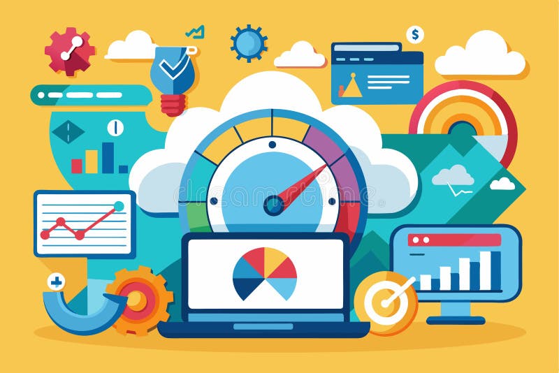 A Colorful Graphic Illustrates the Concept of Upload Speed Featuring ...