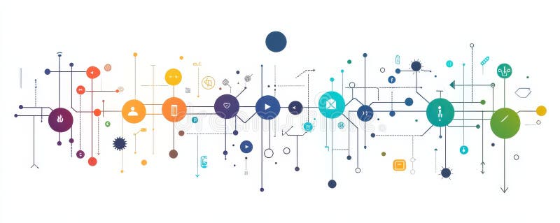 Colorful Graphic of a Mind Map with Diverse Icons Representing ...