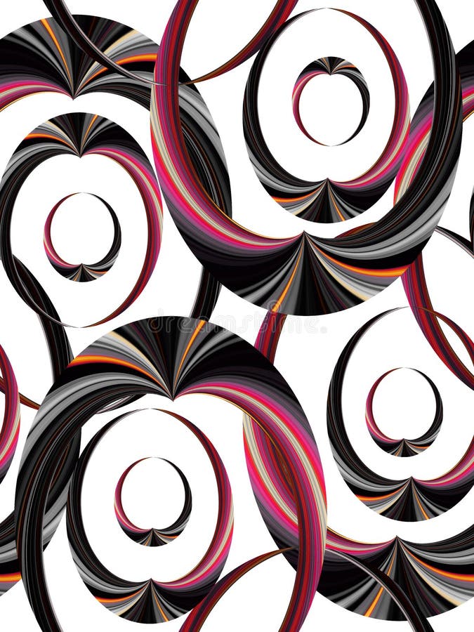 Colorful Graphic Ring Type Seamless Pattern. Stock Illustration ...