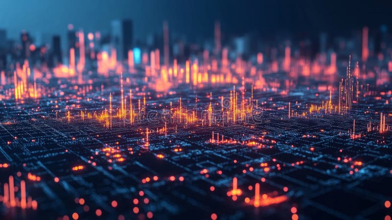 Colorful Graphical Representation Displays Trading Activity Across a ...