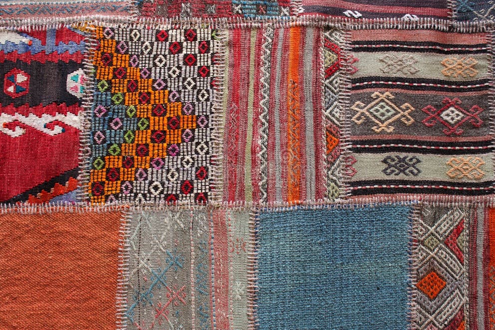 Colorful Greek Carpet Handcrafted Stock Image - Image of patchwork ...