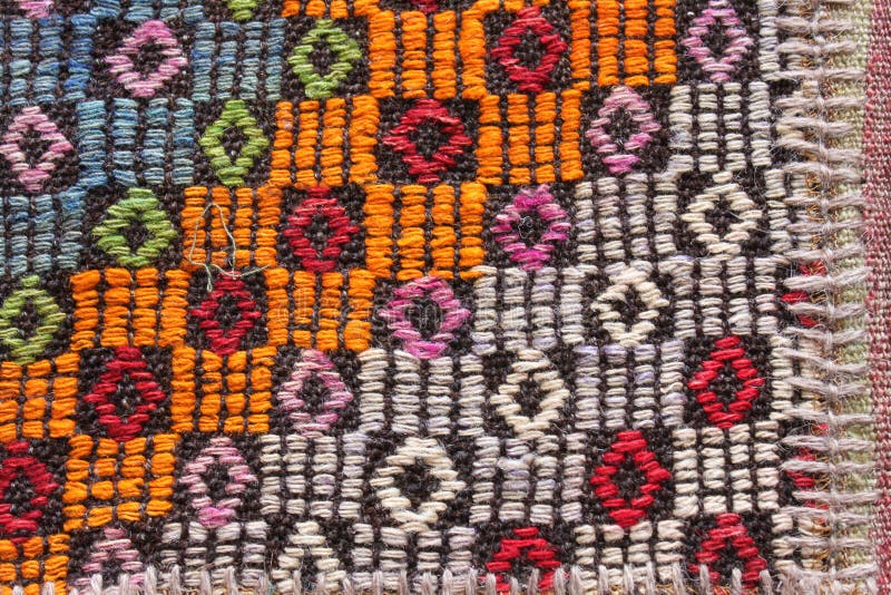 Colorful Greek Carpet Handcrafted Stock Image - Image of wool, handmade ...