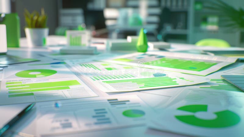 The Green Business Reports..AI Generated Image Stock Image - Image of ...