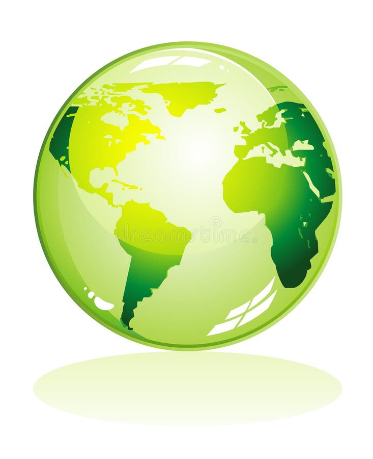 Colorful Green Earth Icon stock vector. Illustration of globe - 7792026