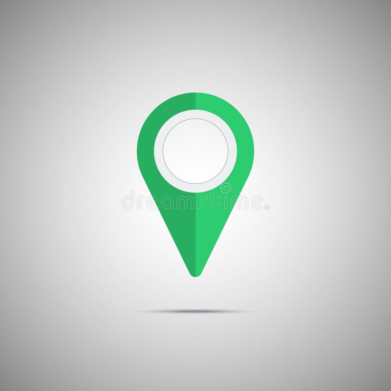 Colorful Green Map Pointer Icon. Vector Element Stock Vector ... Colorful Green Map Pointer Icon. Vector Element Stock Vector ...