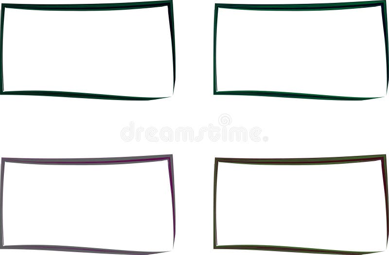 Colorful Grey Black Abstract Curved Rectangle Set Stock Illustration ...