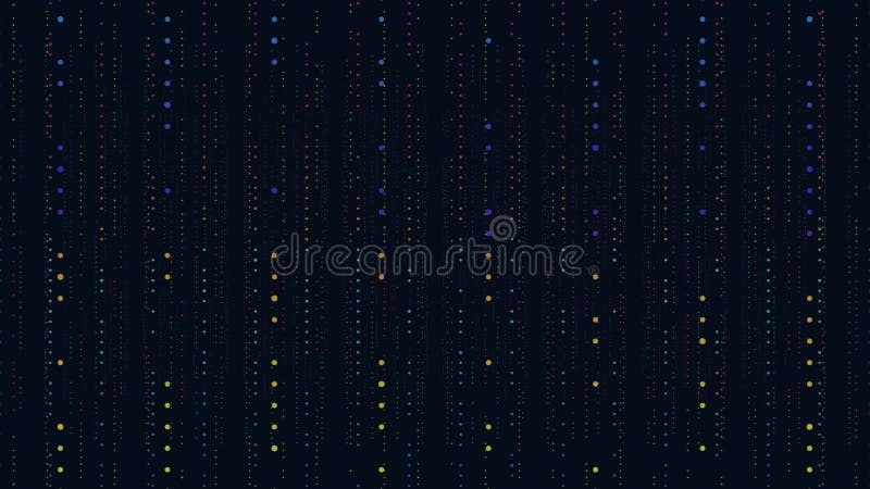 Colorful Grid of Floating Dots on a Dark Background Stock Footage ...