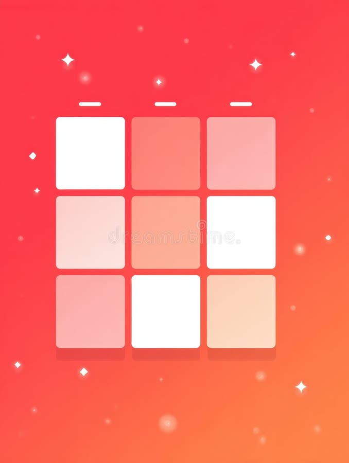 Colorful Grid Layout for Interactive Game or Design Project Featuring Blank Squares on a Vibrant ...