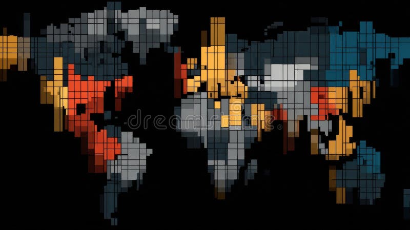 Visual Representation of Global Data in Vibrant Colors Showcasing ...