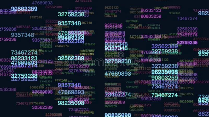 Colorful Grid of Numbers Forms Complex Pattern Stock Video - Video of ...