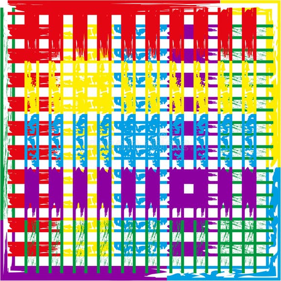 Colorful Grid Pattern. Abstract Square Mesh. Bright Pixel Design. Multicolor Vector Shape Stock ...