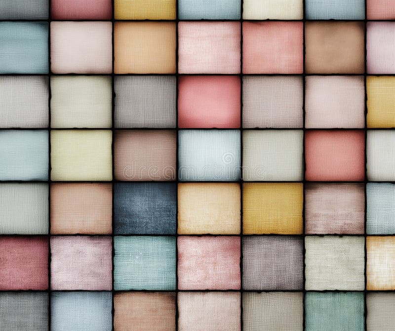Colorful Grid of Textured Squares Showcasing Various Pastel Shades and ...