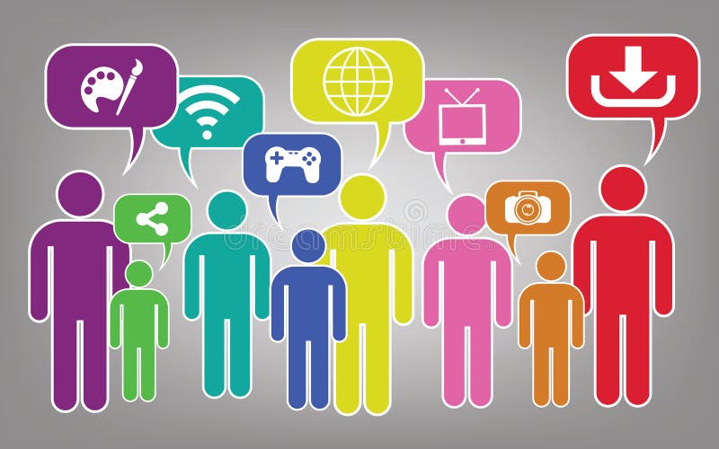 Colorful group of people stock vector. Illustration of head - 95202793