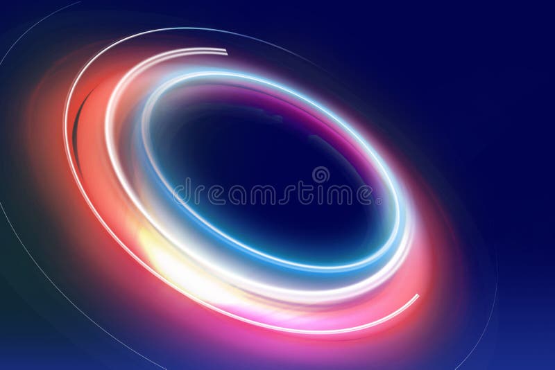 Colorful Growing Light Wave Effect in Depth Concept Series 1371 Stock ...