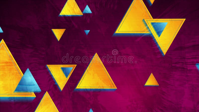 Colorful Grunge Abstract Motion Background with Triangles Stock Video ...