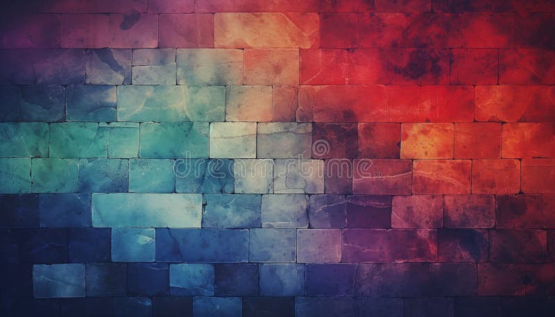 Colorful Grunge Art Wall Background Illustration. Stock Image - Image ...