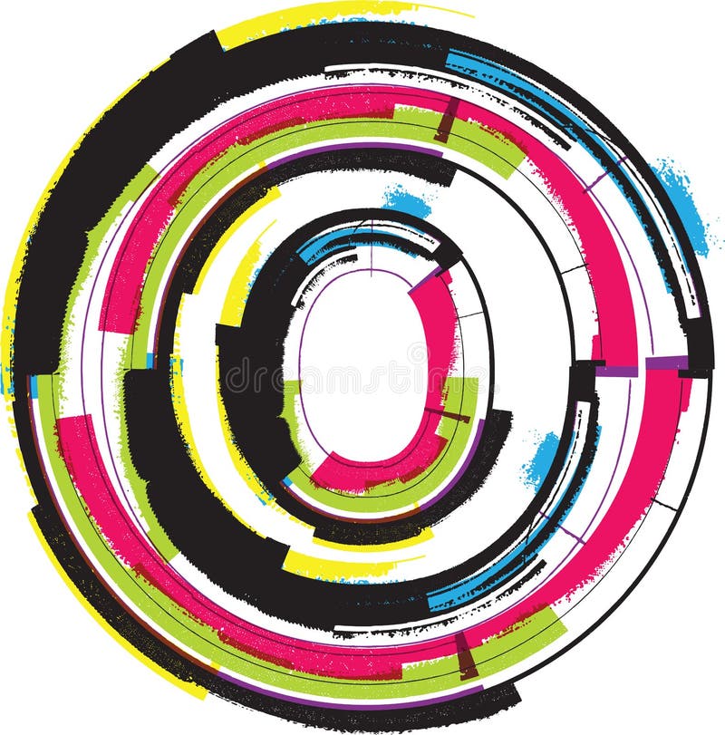Colorful Grunge Font LETTER O Stock Vector - Illustration of drawing ...