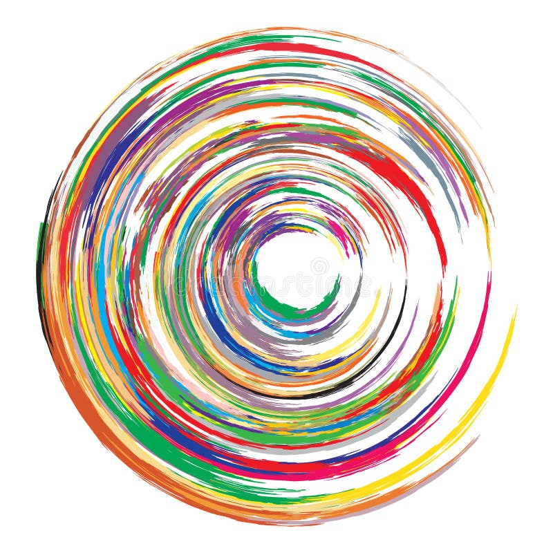 Colorful Grunge Paint Circle Vector Elements Stock Vector ...