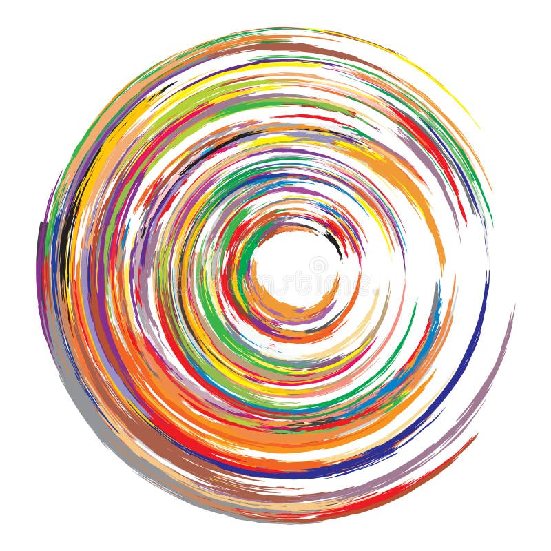 Colorful Grunge Paint Circle Vector Elements Stock Vector ...