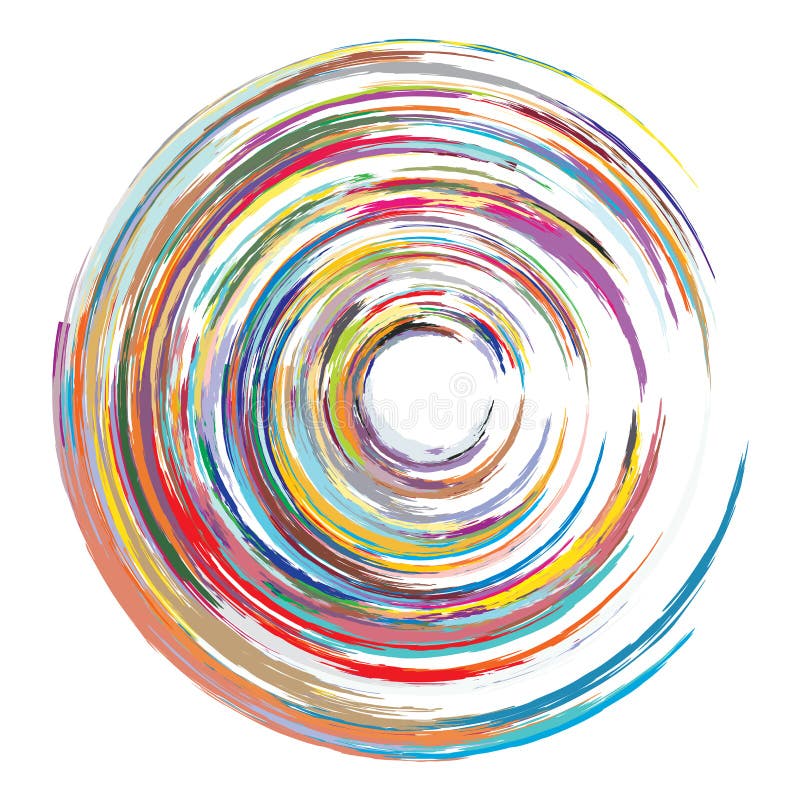 Colorful Grunge Paint Circle Vector Elements Stock Vector ...