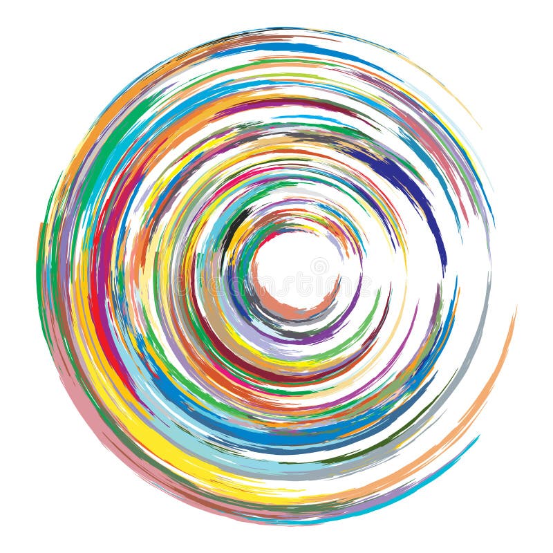 Colorful Grunge Paint Circle Vector Elements Stock Vector ...