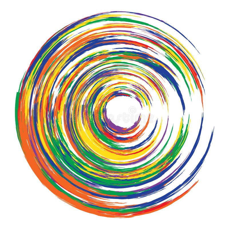 Colorful Grunge Paint Circle Vector Elements Stock Vector ...