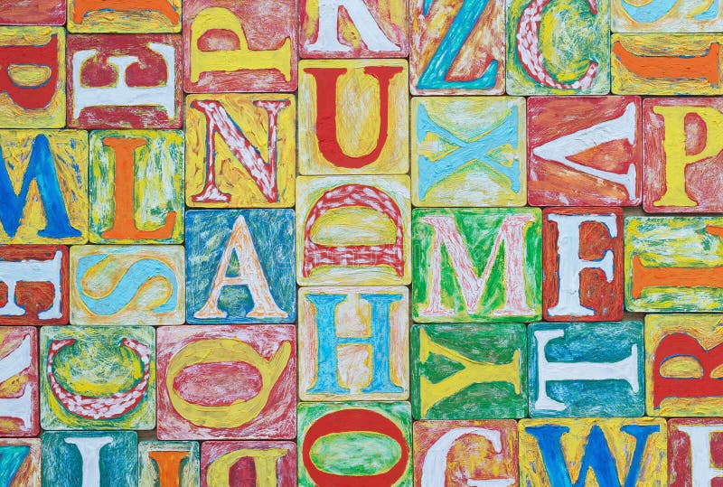 Collage Alphabet Letters a, B, C, D, E, F, G, H Stock Photo - Image of ...