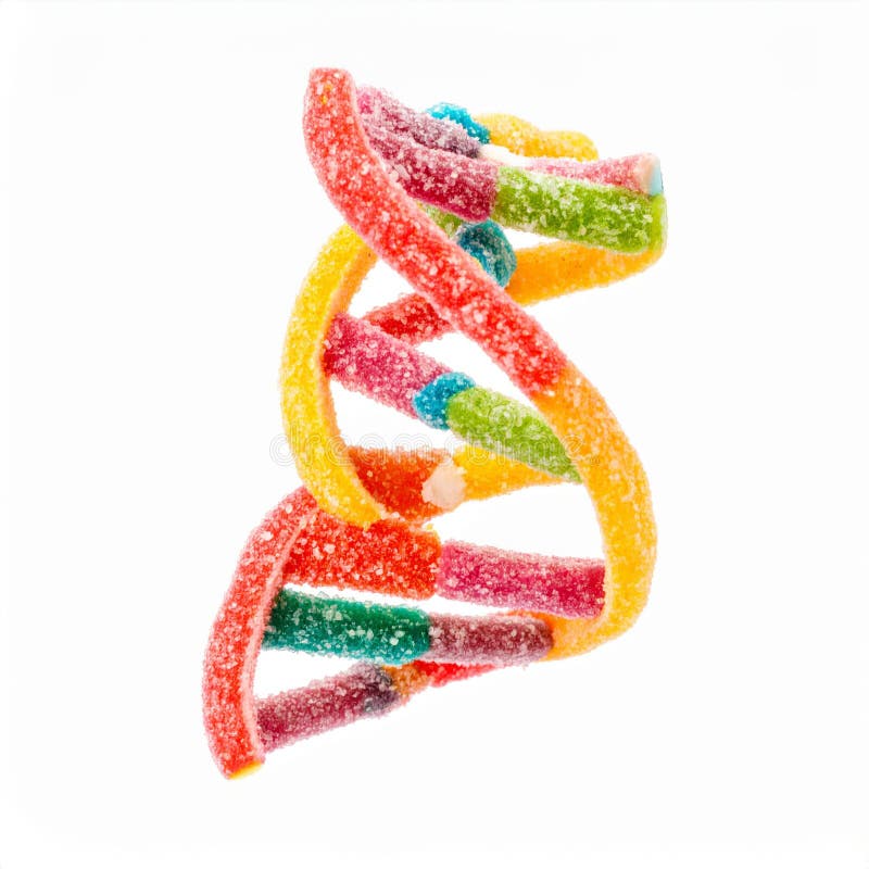 Colorful Gummy Candy DNA Helix Stock Illustration - Illustration of ...