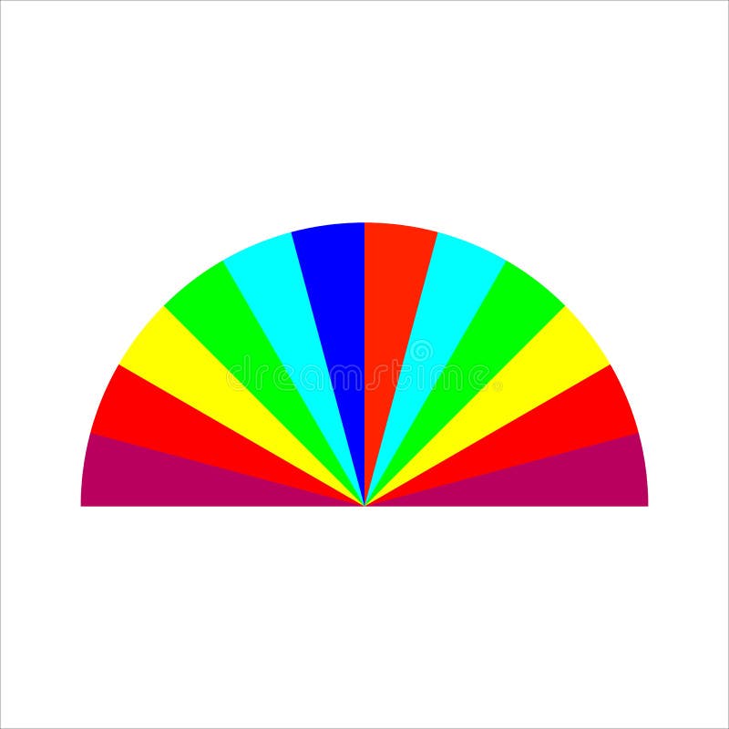 Colorful Circle with Different Colors Strips. Colour Vector ...