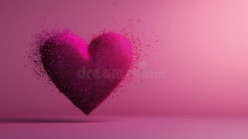 Colorful Half Heart for Valentine S Day Stock Photo - Image of digital ...
