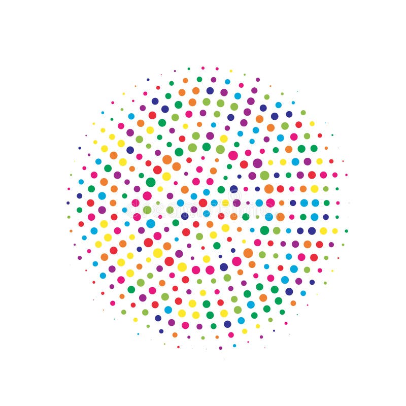 Colorful Halftone Backdrop. Abstract Set. Texture Dots. Dot Logo ...