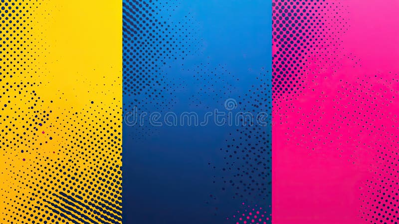 Colorful Halftone Background. CMYK Color Scheme Stock Illustration ...