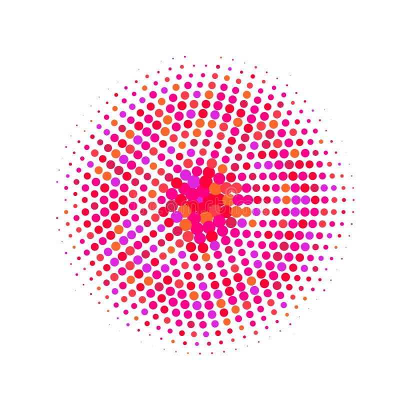 Red Halftone Circles, Dots Pattern, Vector, Grunge. Comic Texture ...