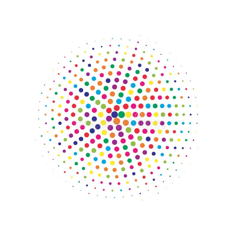 Colorful Halftone Element. Abstract Half. Texture Background. Dot ...
