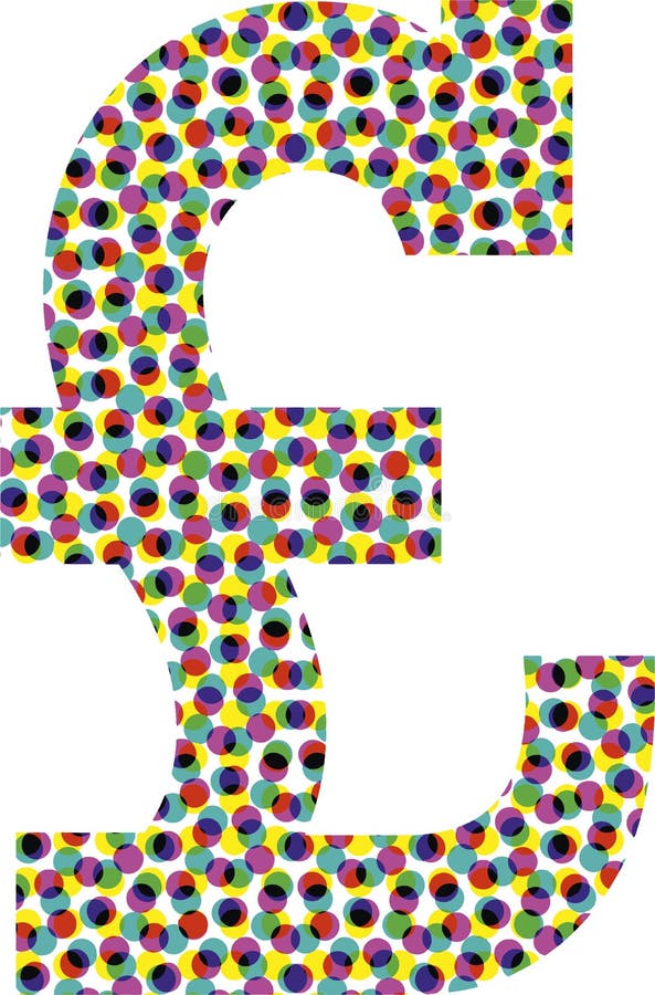 Colorful Halftone Font Design Symbol Stock Vector - Illustration of ...