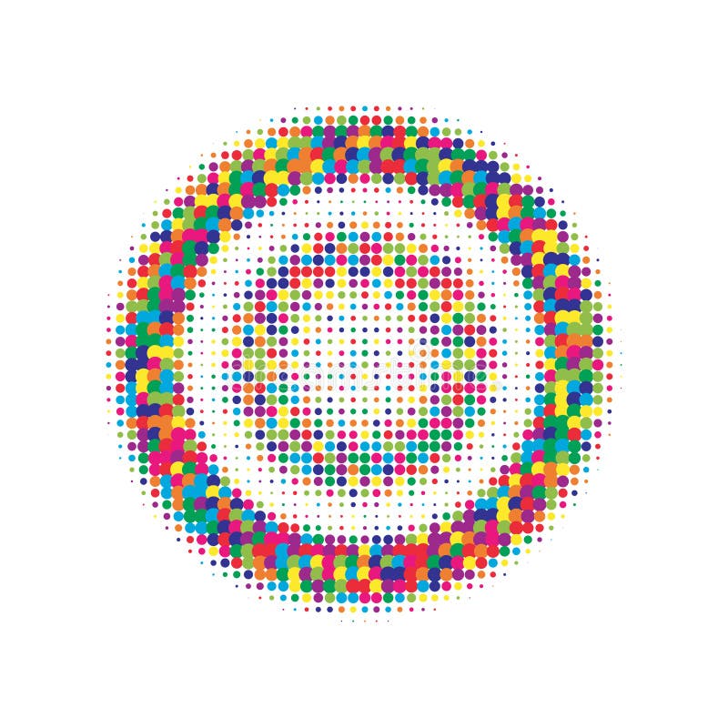 Colorful Halftone Gradation. Abstract Dots. Texture Backdrop. Dot ...