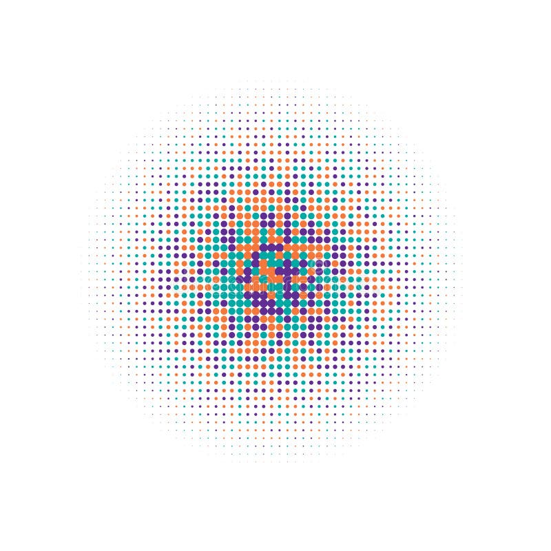 Halftone Gradation / Gradient Pattern, Abstract Geometric Pointillist ...