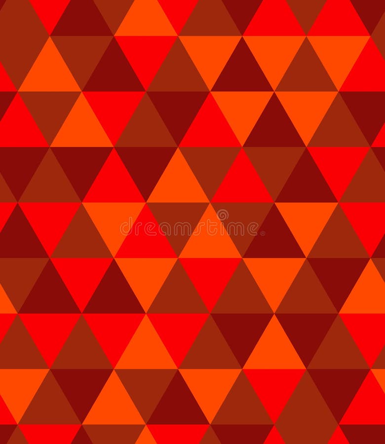 Colorful Halftone Seamless Pattern Background. Abstract Red Triangle ...