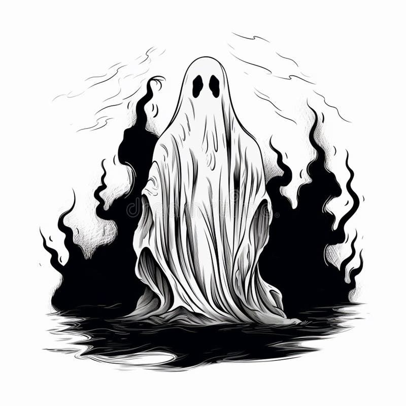Colorful Halloween Ghost Vector Art Stock Illustration - Illustration ...