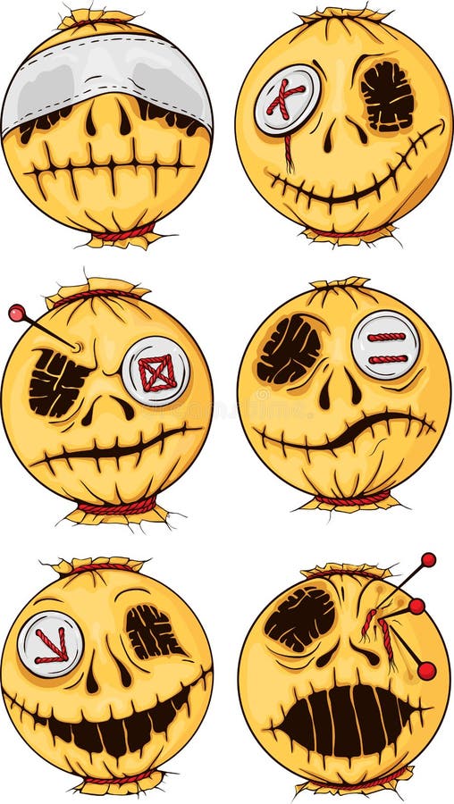 Colorful Halloween Style Smiles of Horror Stock Vector - Illustration ...