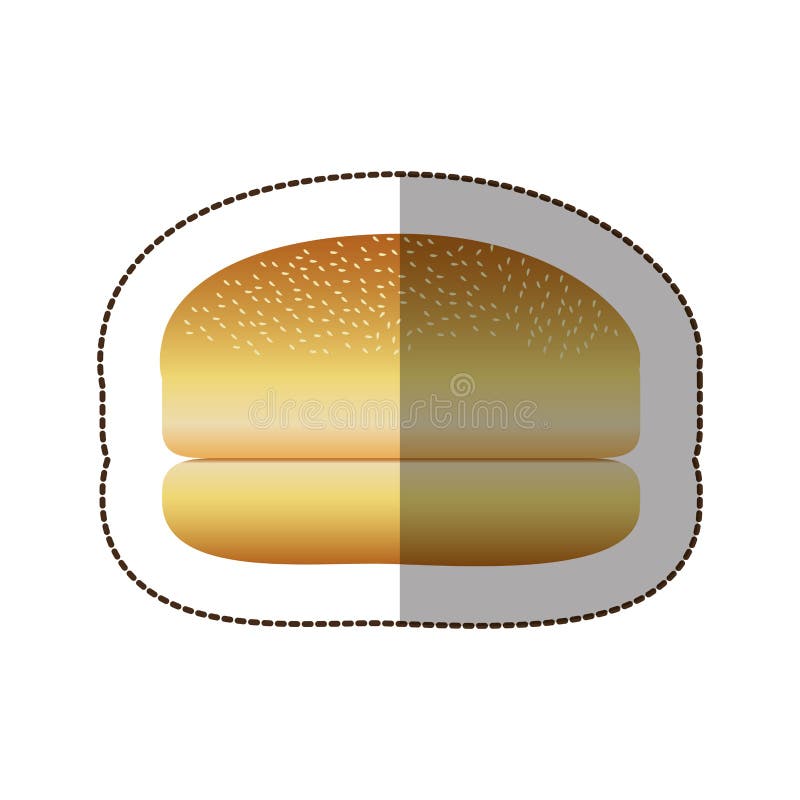 Hamburger Bread Isolated Icon Design Stock Vector - Illustration of ...